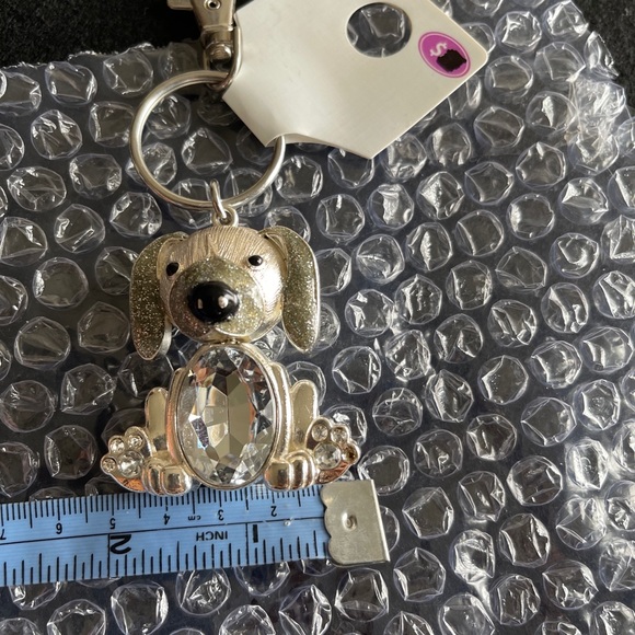unknown | Other | Dog Keychain Nwt Blinged Out Rhinestone Movable Body ...